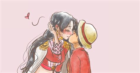 Onepiece Luffy And Hancock Kiss Jaeのイラスト Pixiv