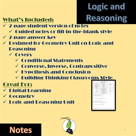 Conditional Statements Geometry Guided Notes For Logic And Reasoning