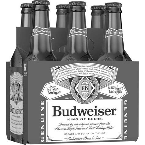 Budweiser Beer 6 Pack Bottles 72 Fl Oz Fairway