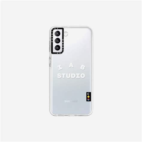 케이스티파이 X 아이앱 스튜디오 갤럭시 화이트 로고 케이스 클리어 Casetify Kream