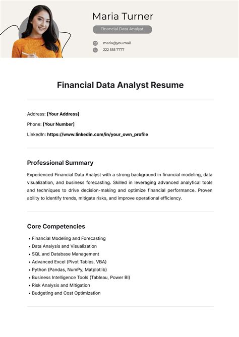Data Analyst Resume Template 21 Free Word Excel Pdf Format Download