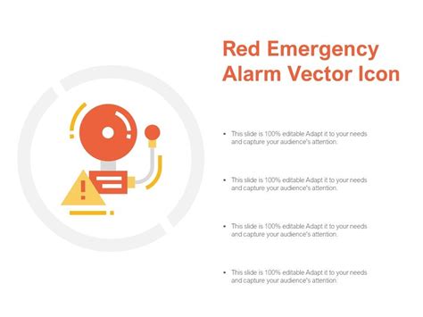 Red Emergency Alarm Vector Icon Ppt Powerpoint Presentation File Guidelines