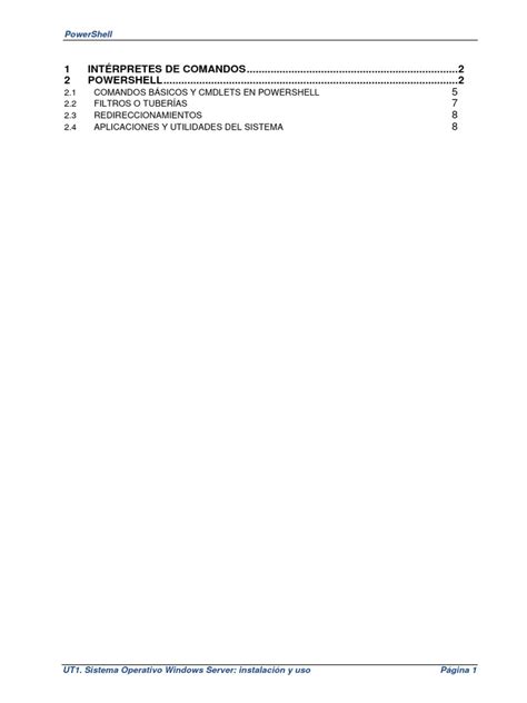 ut 1 1 doc powershell pdf interfaz de línea de comando archivo de