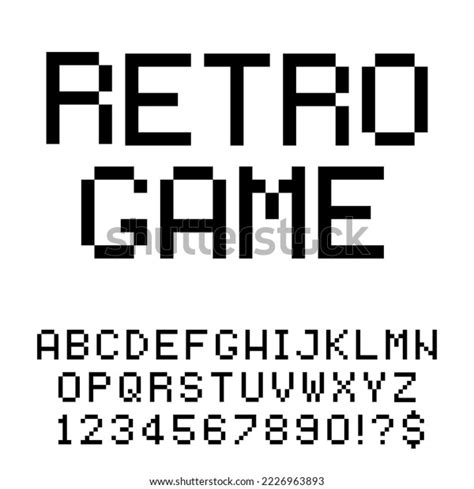 Retro Game Pixel Art Font Pixelated Stock Vector Royalty Free 2226963893 Shutterstock