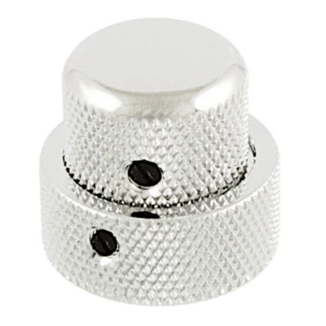 Stacked Metal Dome Knob Set For Guitar And Bass Chrome