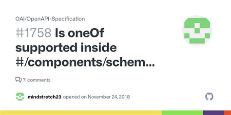 Is Oneof Supported Inside Componentsschemas Section · Issue 1758 · Oaiopenapi