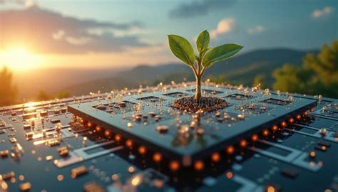 Growing Microchip Stock Illustrations 621 Growing Microchip Stock