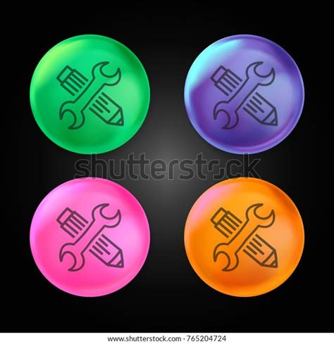 Configuration Hand Drawn Interface Symbol Tools Stock Vector Royalty