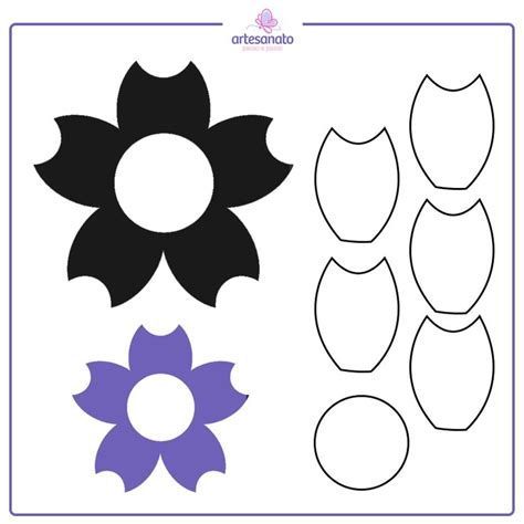 63 Moldes De Flores Para Imprimir Desenhos Ideias E Como Fazer