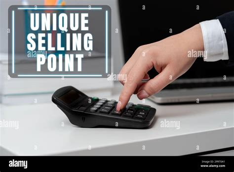Text Sign Showing Unique Selling Point Business Idea Differentiate A Product Specific Features