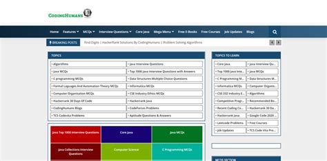 Codinghumans Mcqs Website Freelancer