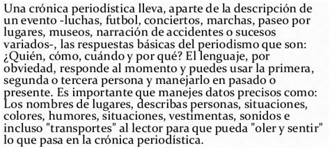 Ejemplo de crónica periodística