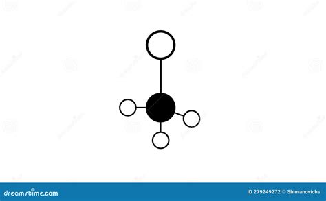 Bromomethane Molecule Structural Chemical Formula Ball And Stick Model Isolated Image Methyl