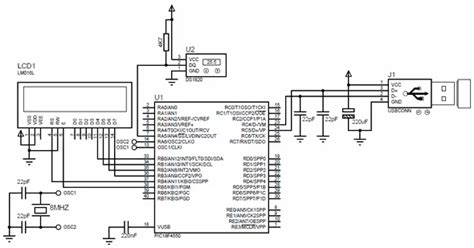 Usb Thermometer Circuit Ccs C Pic18f4550
