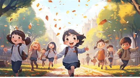 학교에가는 학생들을위한 그림 배경 학생 학교에 가다 개학 시즌 배경 일러스트 및 사진 무료 다운로드 Pngtree