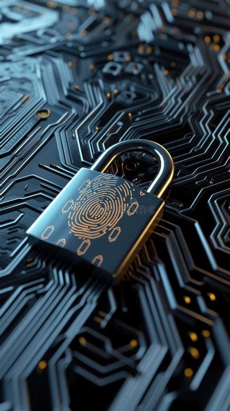 Personal Data Protection Digital Fingerprint Trace A Padlock Know