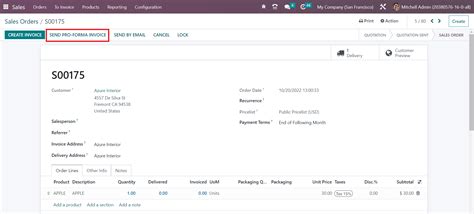 Setting In Odoo Sales Odoo V Enterprise Edition Book