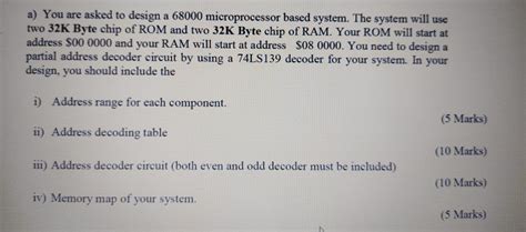 Solved A You Are Asked To Design A 68000 Microprocessor