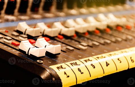 Close Up Scroll Bar Button Control Sound Board Mixer Stock Photo At Vecteezy