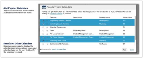 Team Calendars 2 4 Create Calendars From The Confluence Editor