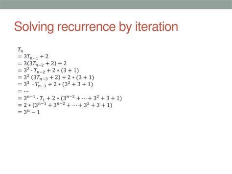 Ppt Csci2110 Tutorial 8 Solving Recurrence Powerpoint Presentation Free Download Id2574088