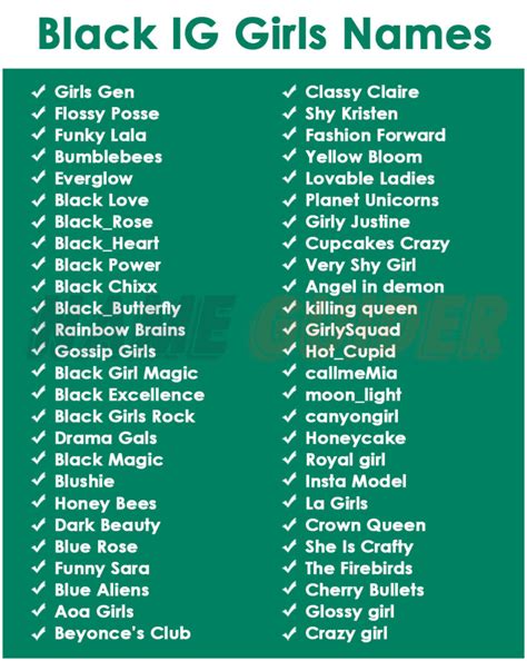 350 Black Ig Girls Names 2023 Name Guider