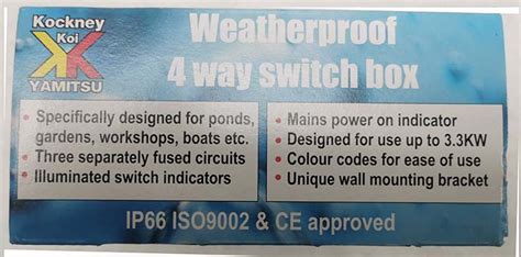 Weatherproof 4 Way Switch Box Japanese Water Gardens