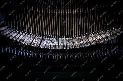Premium Photo Abstract Typewriter Background With Metal Part And Elements Of Retro Typewriter