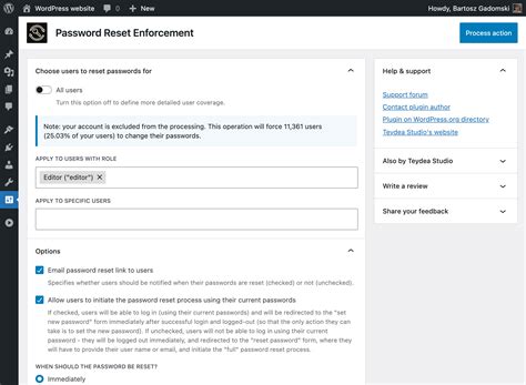 Password Reset Enforcement Wordpress Plugin