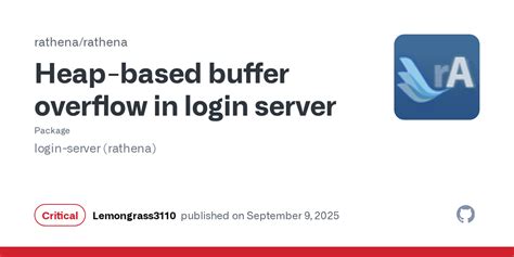 Heap Based Buffer Overflow In Login Server · Advisory · Rathenarathena
