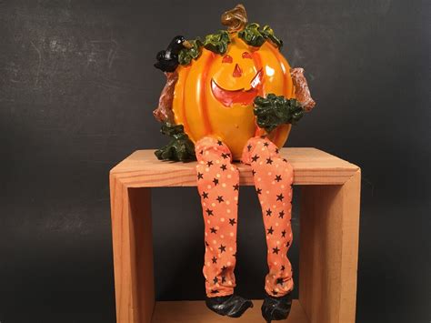 Vintage Halloween Jack O Lantern Shelf Sitter Vintage Halloween Shelf