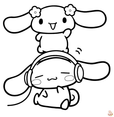 Hello Kitty Cinnamoroll Coloring Pages Coloring Nation