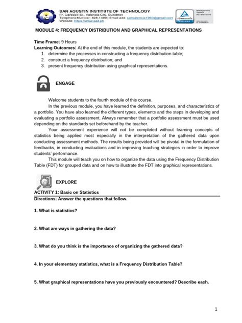 Module 4 1 Converted Pdf Educational Assessment Histogram