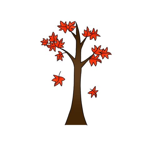 How To Draw A Maple Tree Step By Step