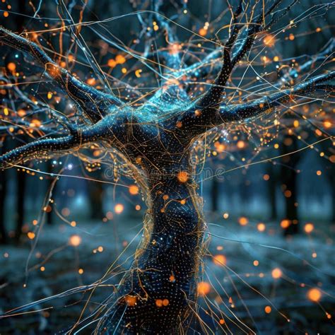 Visualization Of Neural Network Operation Stock Illustration