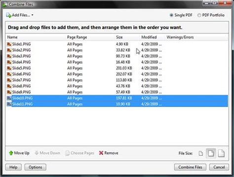 Exporting Slides Insert Multiple New Slide Pages In Adobe Acrobat
