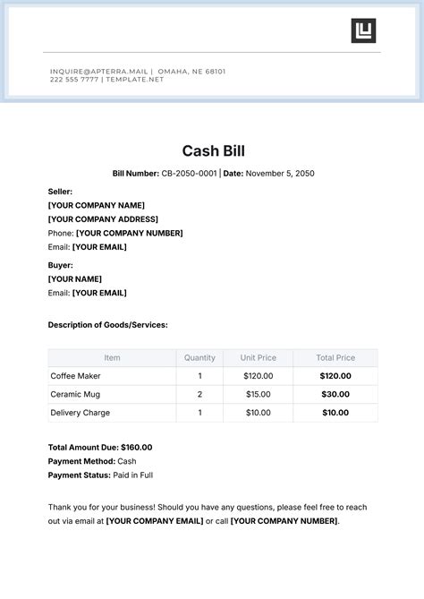 Free Utility Bill Template To Edit Online