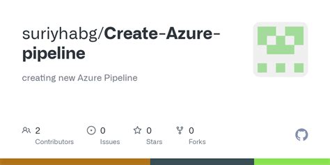 GitHub Suriyhabg Create Azure Pipeline Creating New Azure Pipeline
