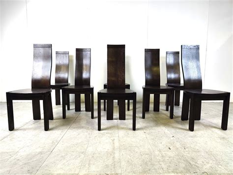 Set Of 8 Dining Chairs By Rob And Dries Van Den Berghe 1980s 277876