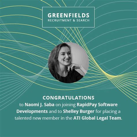 Congratulations To Naomi J Saba On Joining Rapidpay Software Developments And To Shelley Burger