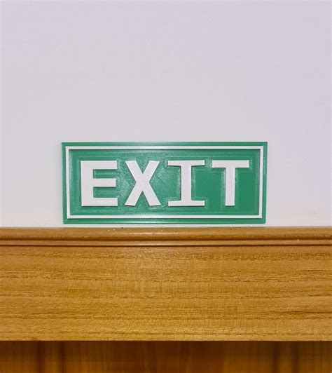 Stl File 3d Note Sign Exit Exit・3d Printable Model To Download・cults