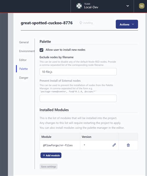 Difficulty Editing Project Settings When Project State Is Intermediate · Issue 1231 · Flowfuse
