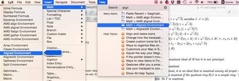 How To Specify Align Separator With In LyX TeX LaTeX Stack Exchange