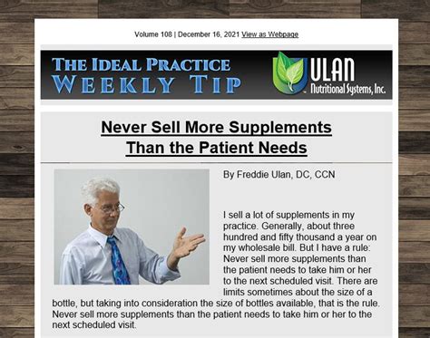 Weekly Tips Email Newsletter