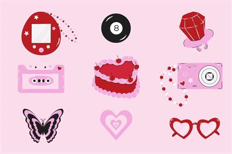 Set Of Elements In Y2k Style 51019954 Vector Art At Vecteezy