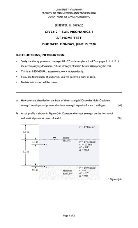 Test 1 Warning Tt Undefined Function 32 Page 1 Of 2 University Of Guyana Faculty Of