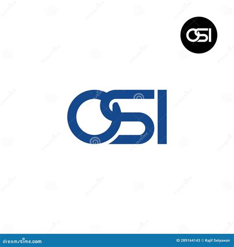 Letter Osi Monogram Logo Design Cartoon Vector