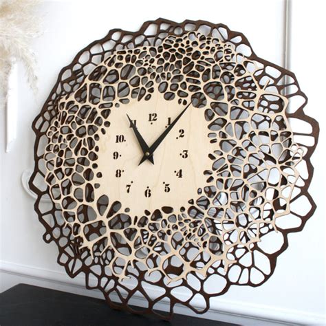 Часы настенные деревянные интерьерные бесшумные кварцевые для дома офиса в гостиную Структура