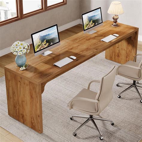 Tribesigns 787 Extra Long Computer Desk For 2 Large Wooden Writing