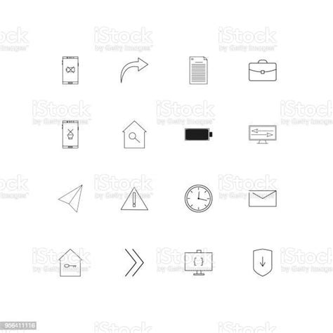 사물의 인터넷 선형 얇은 아이콘 설정합니다 간단한 벡터 아이콘 설명 0명에 대한 스톡 벡터 아트 및 기타 이미지 0명 디자인 문서 Istock